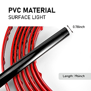 NGHEY Pack-1 Car Chrome Trim Molding, 0.78" x 16.4Ft Body Window Seal Rubbing Strip, Bumper Anti-Collision Strip, Universal for Auto DIY Shiny Self-Adhesive Strip (Bright Black)