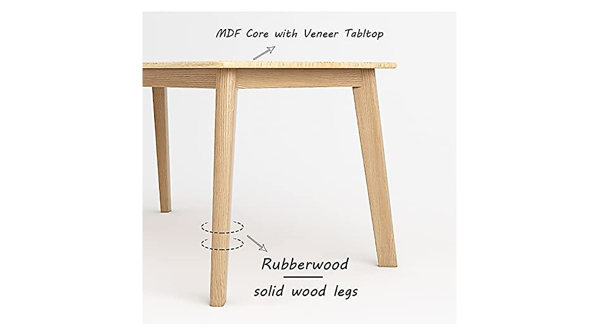IOTXY Simple Walnut Writing Desk for Home & Office