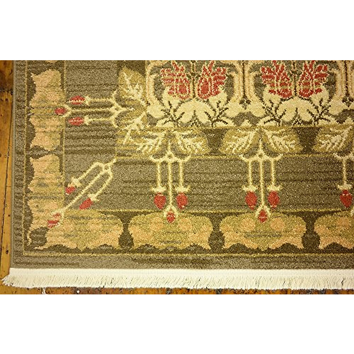 Unique Loom Edinburgh Collection Classic Oriental Traditional French Country Inspired Border Design Area Rug, 5 x 8 ft, Brown/Beige