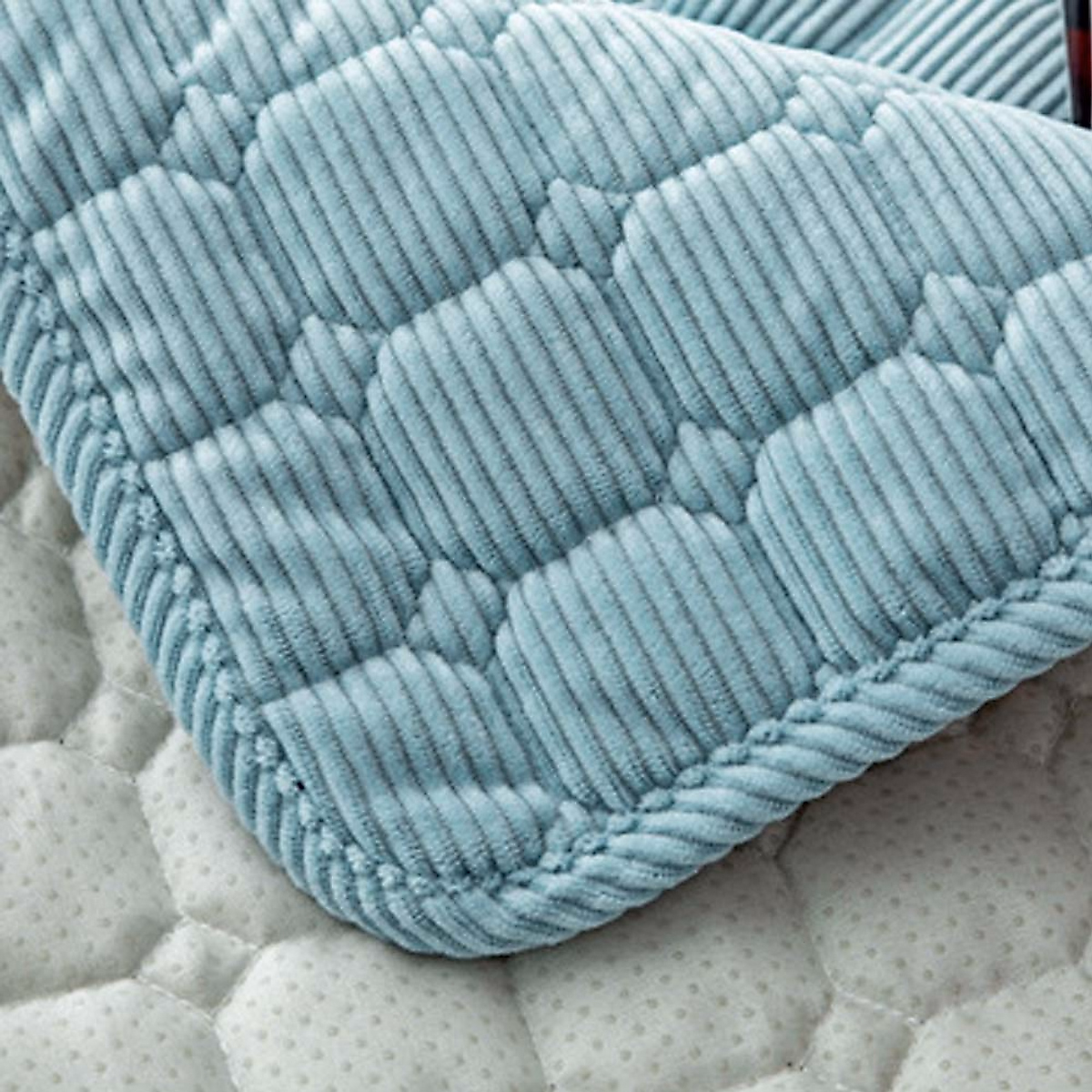 JeogYong Bay Window Cushion Seat Indoor, Farmhouse Window Seat Cushions Indoor for Bedroom, Non Slip Pads/Bay Window Sill Bench Cushions, 27.55 x 59.05 inches, Sky Blue