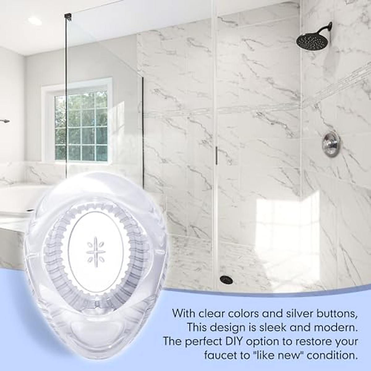 ZephyrJazz Clear Sb-170 Single Handle, for Use with Valley Kitchen, Lavatory and Tub and Shower Faucets, Acrylic, 2-7/8" W x 1-3/4" Base