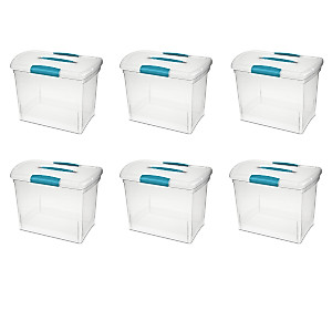 Sterilite Large Nesting ShowOffs (6-Pack) and Sterilite Deep Clip Box (4-Pack) Storage Bins