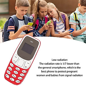 Zopsc BM10 Worlds Smallest Mobile Phone Unlocked, GSM 2 in 1 Mini Mobile Phone with Hands Bluetooth Dialler Dual SIM Card GSM. (Red)