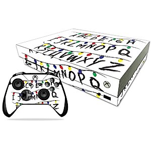MightySkins Skin Compatible with Microsoft Xbox One X - Stranger Alphabet | Protective, Durable, and Unique Vinyl Decal wrap cover | Easy to Apply, Remove, and Change Styles | Made in The USA