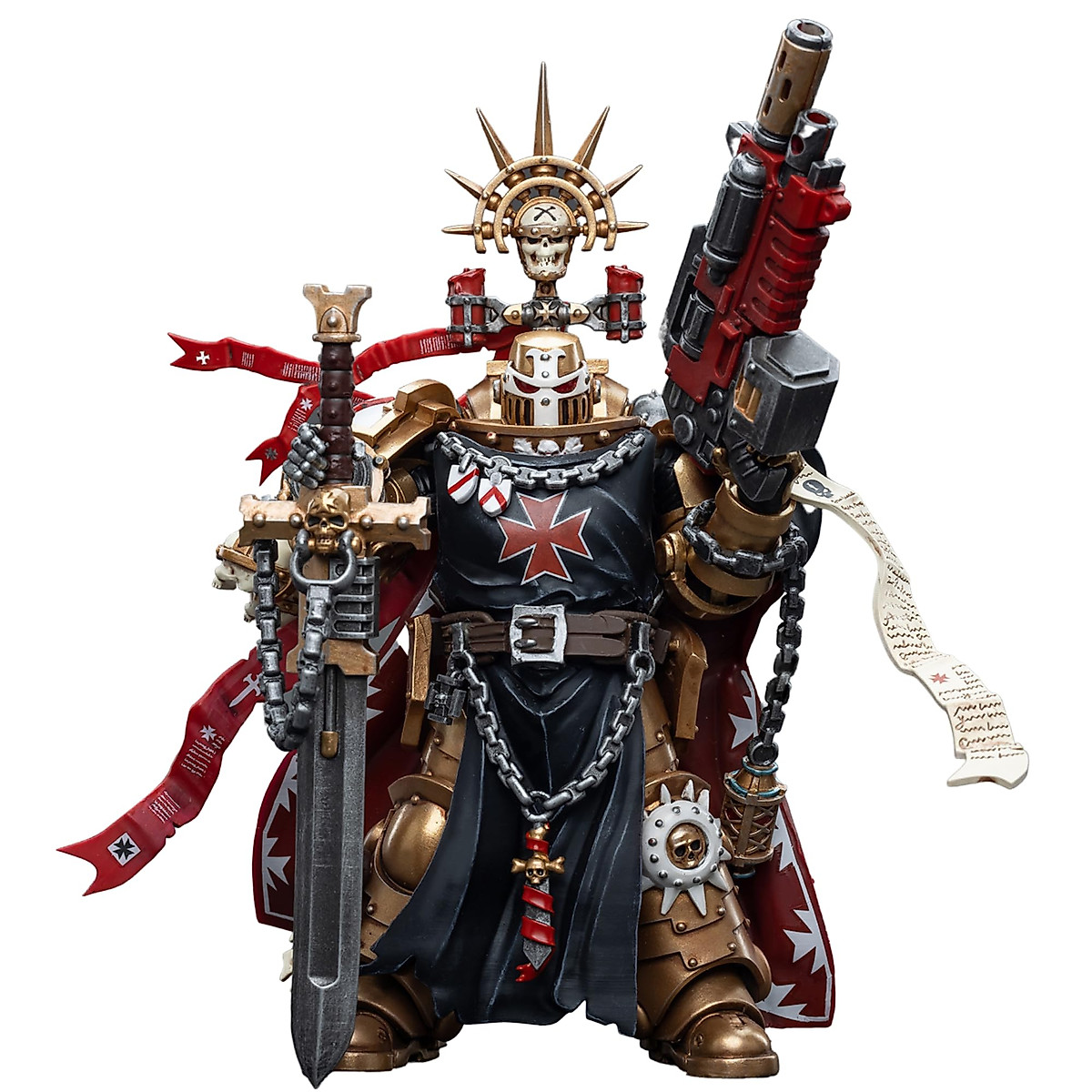JOYTOY Warhammer 40,000 Action Figure Black Templars High Marshal Helbrecht 5-Inch Collection Model Christmas Birthday Gifts