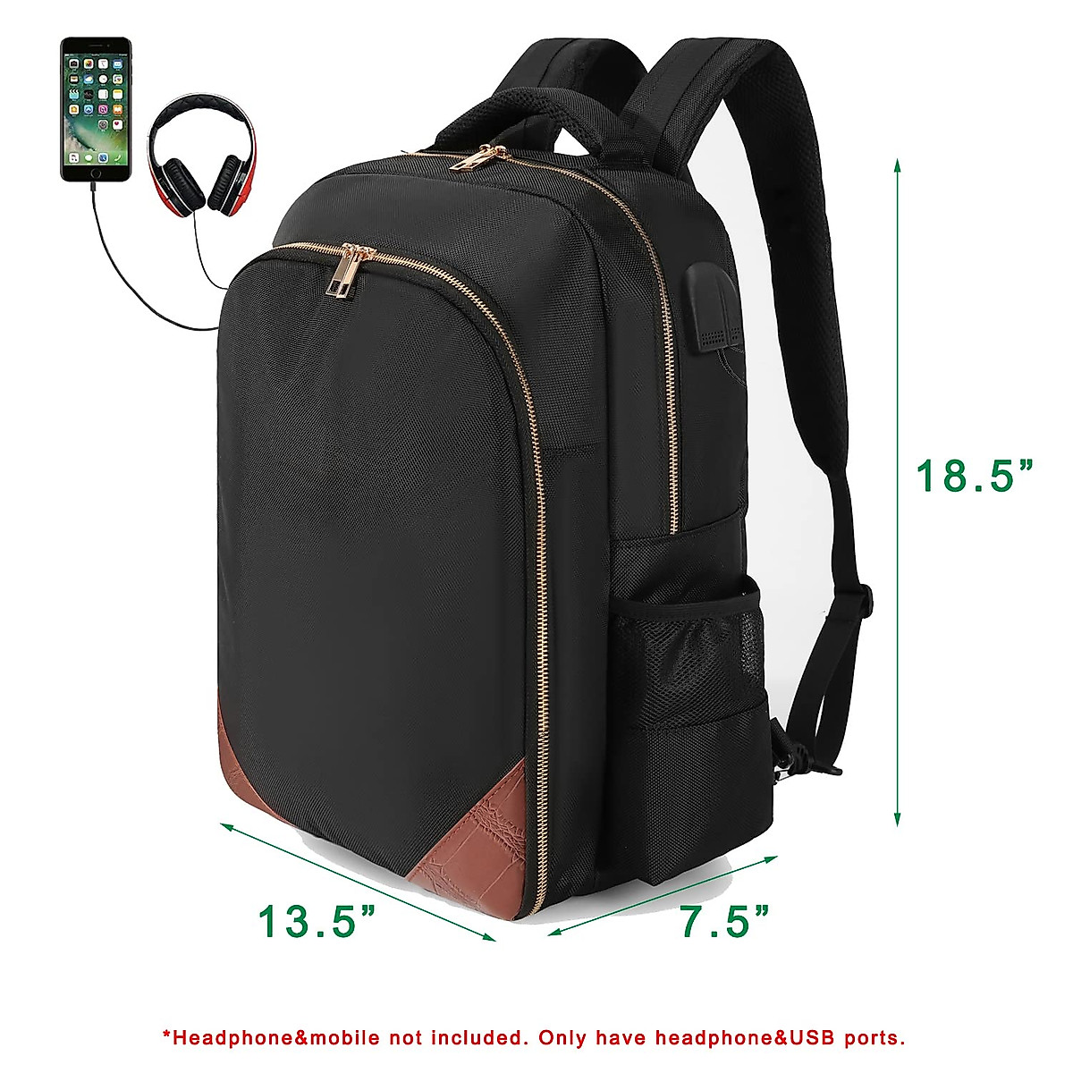 Travel Backpack Bag for Barbers and Hairstylist; Organizer Case for Clippers and Supplies Travel Bag for Barbers Tools with USB Port with PU