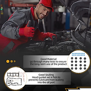 HGS167 Engine Cylinder Head Gasket Set fit for Chrysler 200/Sebring 2007-2016, for Dodge/Avenger/Journey 2008-2014, for Jeep Compass/Patriot/Compass 2.4L 2007-2015 2.4L DOHC L4 16V HS26332PT HS54664