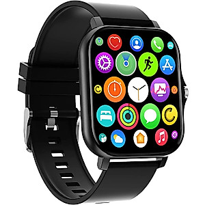 DOVIICO Smart Watch, Upgraded Fitness Full Touch Screen Smart Watch for iOS/Android Phones with Real Time Heart Rate Monitor, Blood Pressure/Oxygen Tracker with Smart Watches for Women Men