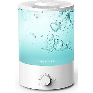 MegaWise Top Refill 7-colour Night light humidifier for Kid bedroom with 3.5L Large Capacity, No leakage with Stable Fine Mist Output