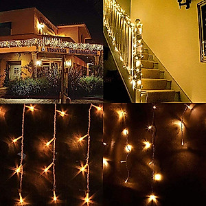 Qedertek Solar String Lights, 72ft 200 LED Fairy Lights, 8 Modes Ambiance Lighting for Outdoor, Patio, Lawn, Landscape, Garden, Home, Wedding (4 Pack, Cool White)