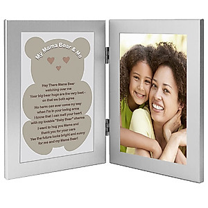 Poetry Gifts Mom or Grandma Birthday or Mother's Day Gift, Mama Bear and Me, Add 4x6 Inch Photo