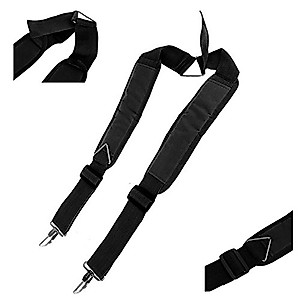 Black Strimmer Professional Double Shoulder Strap Grass Trimmer Brush Cutter Harness Belt Garden Power Pruner Carry Hook
