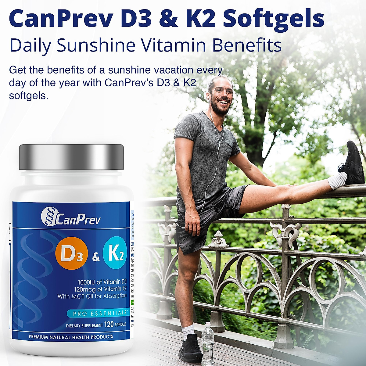 CanPrev D3 & K2 - Organic Coconut Oil (120 softgels)