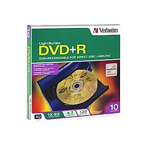 Verbatim Lightscribe 10PK DVD+R MEDIA