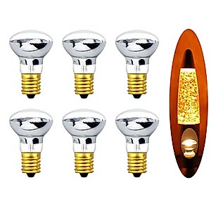 Lava Lamp Bulb 40 Watt, 6 Pack R39 R12 Reflector Type Bulbs E17 Replacement Light Bulbs for Lava Lamps, Glitter Lamps, 120V