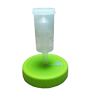 1PCS Mason Jar Lid with Airlock,Pickle Lid Mason Jar Airlock Lid Wide Mouth Pickle Lid for Home Kimchi Kit(Green)