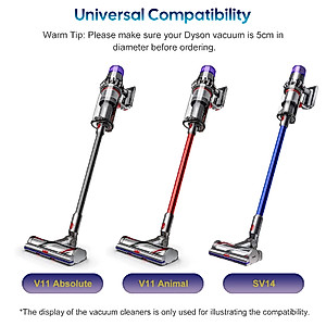 WIOR Roller Brush Roll Bar Replacement Compatible with Dyson V11 Cordless Vacuum Cleaner, Brushroll Roller Brush Replacement Attachment for Dyson V11 Cleaner Head Brush Part No. 970135-01, 970100-05