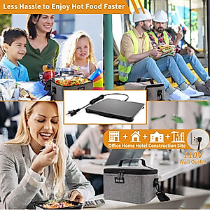 Portable Oven | 110V Portable Food Warmer | Mini Portable Microwave Electric Heated Lunch Box for Cooking & Reheating Food in Office, Dorm, Hotel, Potlucks, Travel, Home | Aotto