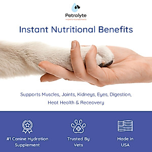 Petralyte Dog Electrolytes and Joint Supplement | Glucosamine, Chondroitin & MSM for Inflammation and Mobility Support | Electrolytes for Dogs with Prebiotics | for Chicken Lovers | 16 Packets