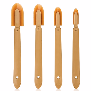 4pcs Caulking Spatulas, 4 Sizes Set Rubber Caulking Finishing Tool Caulk Smoothing Tool Sealant Grout Caulk Applicator Tool for Ceramic Tiles, Baseboards, Kitchens, Bathrooms