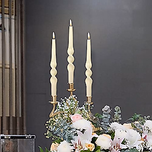 White Taper Candles Twisted Candles Sticks - White Spiral Candlesticks - Unscented Candles for Wedding Party Dinner Home Decoration