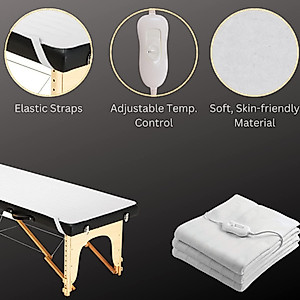 OMWAH Massage Table Warmer SPA Warming Heat Pad Standard Electric Table warmer Auto Overheat Protection (Three Heat Settings)