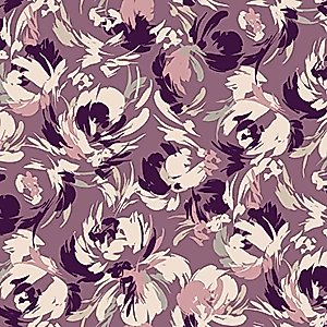 Texco Inc Poly Spandex Floral/Abstract Power Mesh Fabric/4-Way Knit Prints Athletic Wear Apparel, DIY Fabric, Mauve Blush 3 Yards