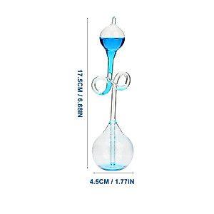 Gadpiparty Glass Sand Timer Hourglass Temperature Sensitive Sand Watch Novelty Sand Clock Hour Glass Sandglass for Kids Classroom Home Desk Office Decoration Blue