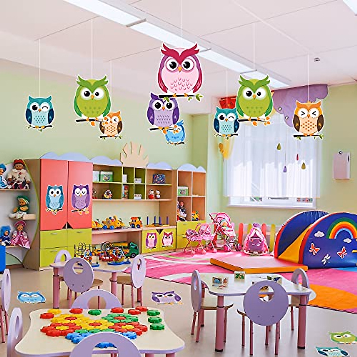45 Colorful Owl Cut-Outs for Classroom & Party