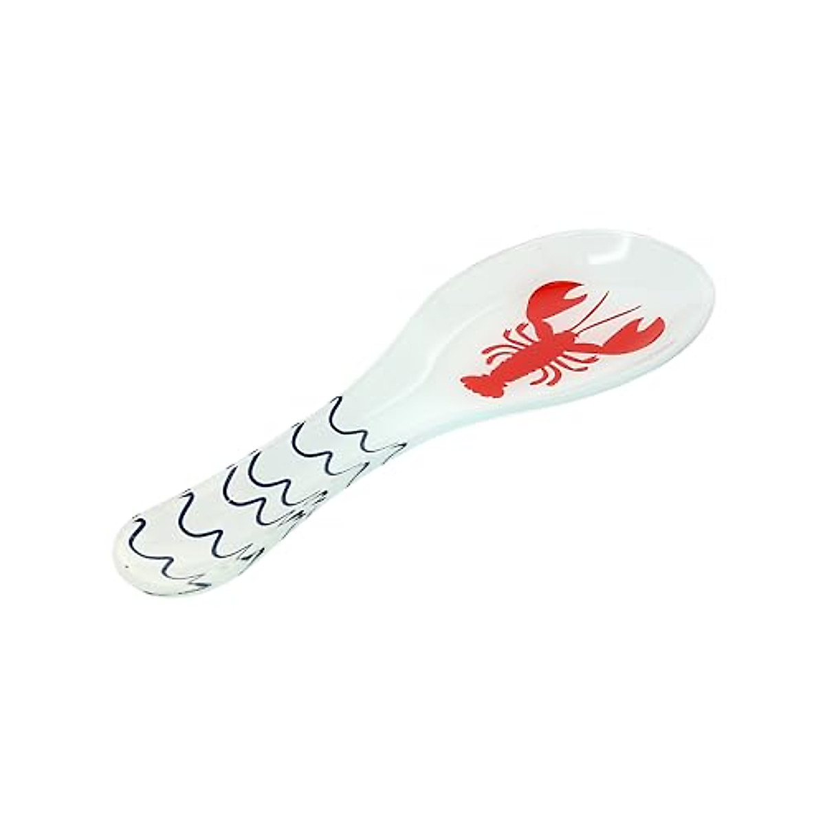 Pavilion - Lobster - Glass 9.25" Spoon Rest Waterfront Lake Boat Beach Ocean Seaside Kitchen Decor