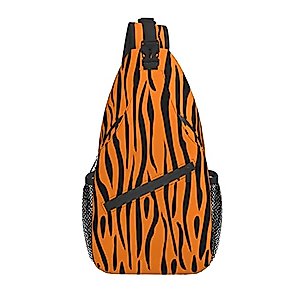 Wildlife Skin Print Sling Bag Chest Bag Wildlife Skin Crossbody Bags For Mens Womens