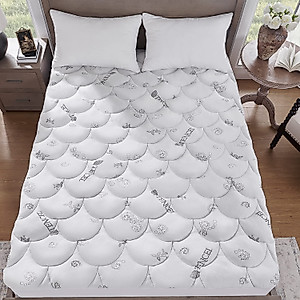 Softhour Padded Topper King Size 40% Tencel Blend Rayon from Bamboo and Cotton Filled Mattress Cover, Thick, Luxurious and Comfort Mattress Pad, Deep Pocket for 21" Mattress