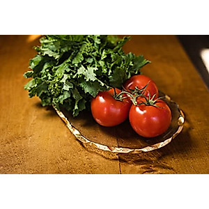 Badash Goldedge Glass Serving Tray - 14" x 8" Hand-Decorated Gold Leaf Chiseled Edge Oval Tray - Food-Safe, Great Snack or Vanity Tray