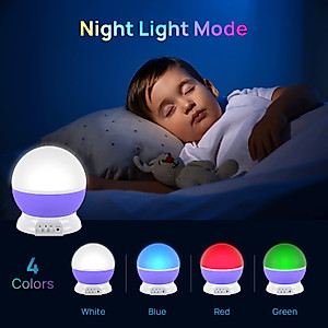 FBLzoo Star Projection lamp rotatable 360-degree Projector Children's Toys Girls Birthday Gift Christmas Gift Bedroom Atmosphere lamp Sleeping Night Light Small Table lamp (Purple)