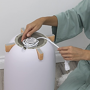 Zadro Large Hot Towel Warmer Bucket Timer Electric Towel Warmer for Bathroom Auto-Shut Off Heated Towel Warmer Spa (Large | 20L | 12" Dia. x 21" Tall, White)