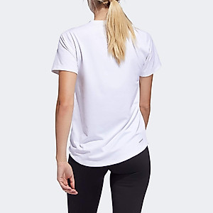 adidas womens Tech Badge of Sport Tee White/Black Small