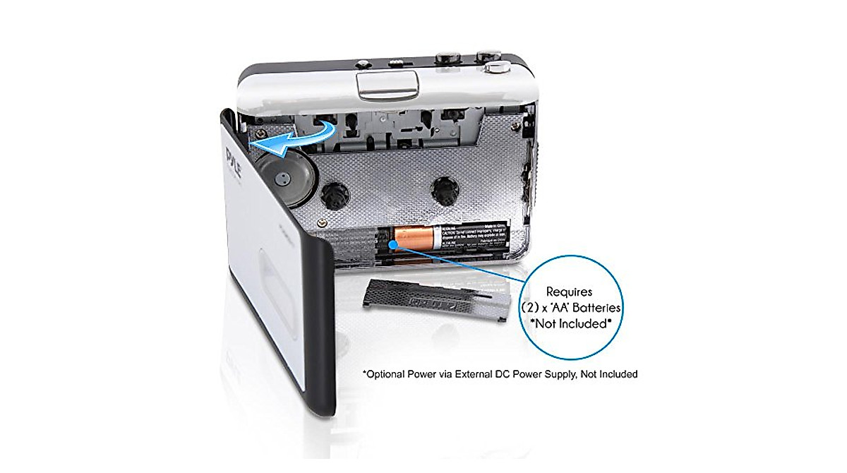 2-in-1 Cassette-to-MP3 Converter Player Recorder - Portable Battery ...