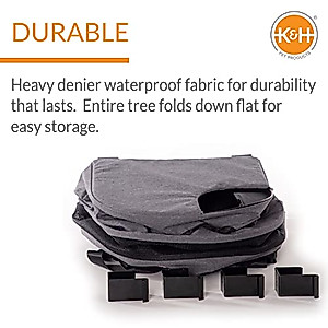 K&H PET PRODUCTS Hangin' Cat Condo Door Mounted Cat Furniture Cat Tree Classy Gray 3 Story