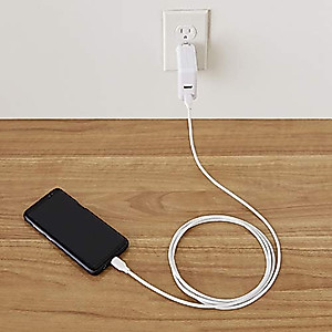 Amazon Basics 2-Pack USB-C to USB-C 2.0 Fast Charging Cable, 480Mbps Transfer Speed, USB-IF Certified, 6 Foot, White