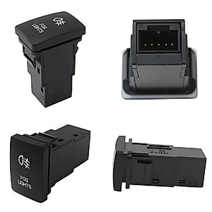 Blue Fog Light Push Button Switch LED Push Switch for 2018 Toyota Tacoma SR5 Crew Cab Pickup 4-Door