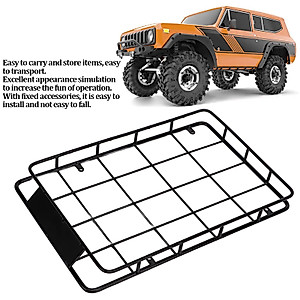 RC Roof Luggage Rack, Metal Lightweight RC Luggage Carrier Anti Wear Large High Simulation for 1/10 RC Crawler