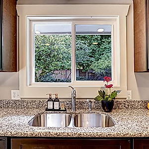 HomeBee Silicone Kitchen Bath Vanity Organizer Tray, Non-Slip Multipurpose Sink Caddy | Dish Sponge, Brush, Soap Dispenser Bottle Holder | Dishwasher Safe Rubber Counter Mat (10 x 5.25 Inch – Black)