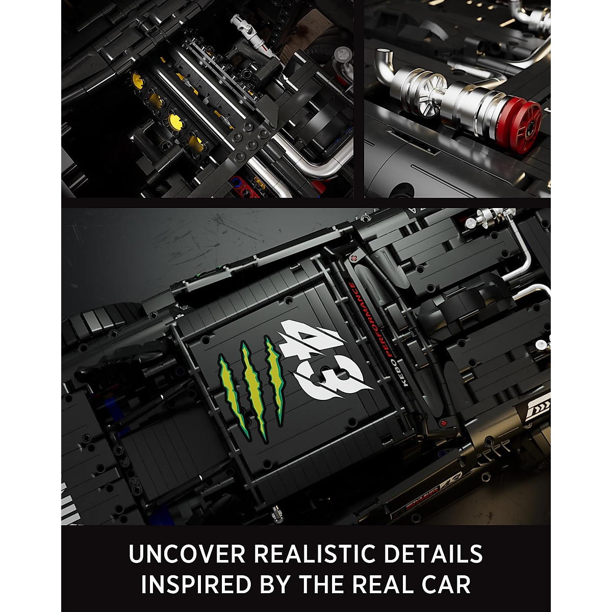 Nifeliz HOONIKEN Model Car Set, Colletible Building Toy for Adults, for Car Lovers and Muscle Car Fans (3141 Pieces