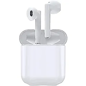 Tech King - Air Buds - True Wireless Earbuds, Bluetooth 5.0 Wireless Headphones with Charging Case in-Ear Auto connect Technology by TWS Earphones Hi-Fi Stereo Sound Headset for Workout Running Travel