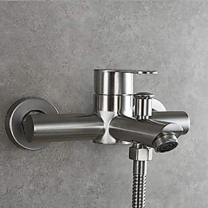 CIENCIA Stainless Steel Bathroom Shower Tub Faucet Wall-Mounted, Brushed Nickel, SNA516