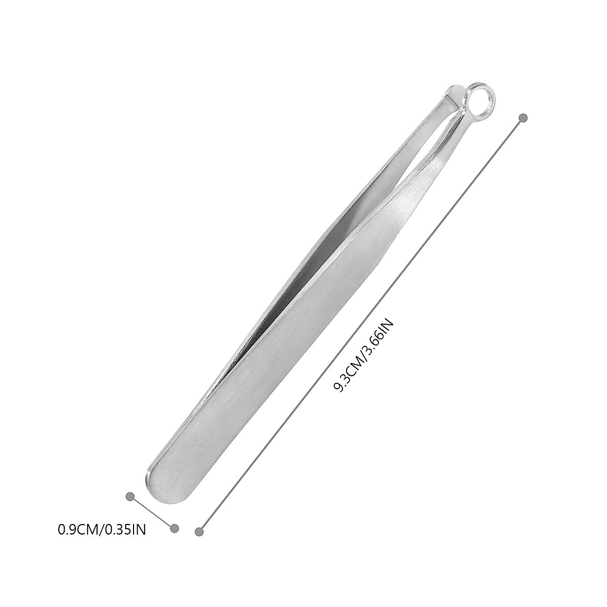 2 Pcs Universal Nose Hair Trimming Tweezers, Stainless Steel Nasal Clippers with Friendly Round Tip for Men & Women for Noses Hair, Brow, Sideburns & Body (Silver)