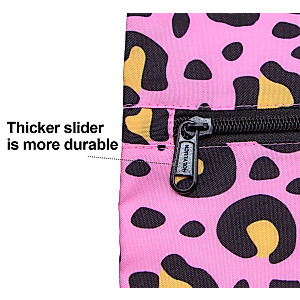 HOLYLUCK Drawstring Backpack Bag Sport Gym Sackpack (Pink leopard)