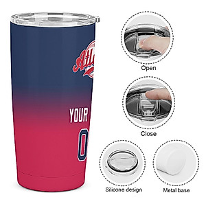 Custom Car Tumbler,Tumblers Stainless Steel 20.8oz,Personalized Baseball Cup,Sports Travel Coffee Mug,Customized Presents Gifts for Mother's Day Friends Fan Players Coach Lovers,Custom Number and Name