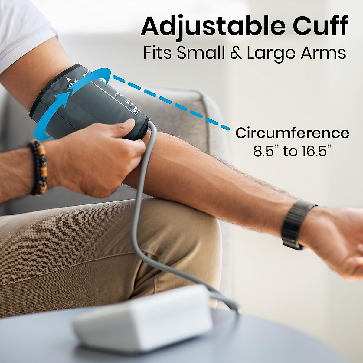 Vive Precision Blood Pressure Monitor - Upper Arm High Heart Rate Digital Sphygmomanometer BP Cuff Machine - Automatic Accurate Home Use BPM System for Hypertension- Pregnancy Must Have