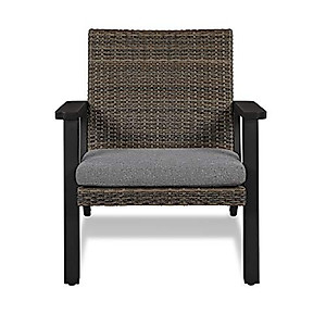 Real Flame 1120-BLK Norwood Set (2 Chairs), Brown/Gray Wicker
